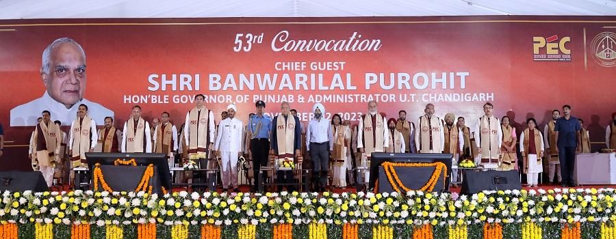 Governor Punjab Sh. Banwarilal Purohit graced the 53rd Convocation 2023 ...